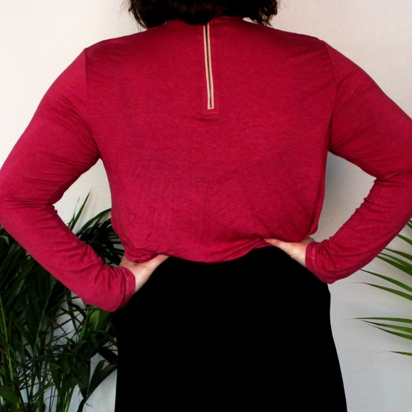 Only | Tops | Only Raspberrypink Turtleneck Top With Metal Zip | Poshmark